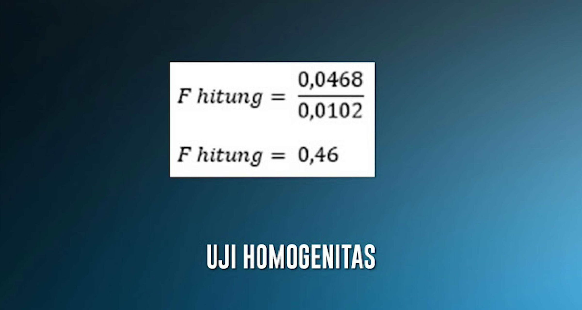 Panduan Uji Homogenitas pada Teknik Analisis Data